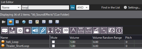 CRI ADX2 Tools Manual: 显示滤波器列表